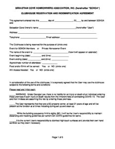 SC Clubhouse Reservation and Indemnification Form – 04.2023 | Sebastian ...